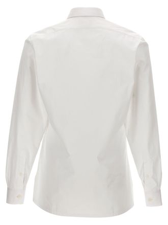 Givenchy Logo-Embroidered Cotton Poplin Shirt - White