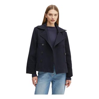 The Kooples Manteau crois&eacute; - Femme - Vestes - Bleu - Taille: 44 FR