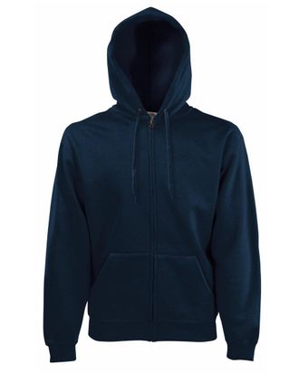 Fruit Of The Loom Herren Premium mit Reißverschluss Hooded Sweat Gr. Medium, Dunkles Marineblau