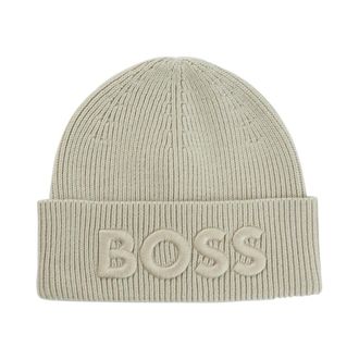 HUGO BOSS Homme, Accessoires, Beige, Taille: ONE Size Afox R Beanie