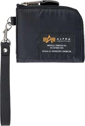 Alpha Industries Unisex-Erwachsene Label Wallet Portemonnaie Reisezubehör-Brieftasche, Black