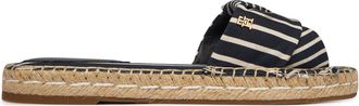Tommy Hilfiger Pantoletten Tommy Hilfiger Canvas FW0FW09140 Dunkelblau