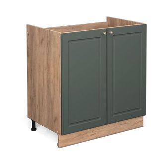 Vicco Meuble bas sous-évier Fame-Line, Vert Or Campagne, 80 cm sans plan de travail Vicco