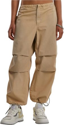 Urban Classics Ladies Cotton Parachute Pants Frauen Stoffhose Sand S 100% Baumwolle Urban Fashion