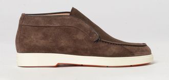 Santoni Chukka-Stiefeletten aus Veloursleder von mit runder Kappe und Gummisohle