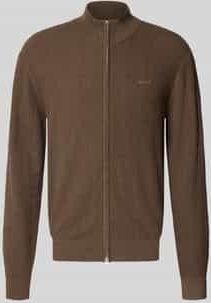 GANT Regular Fit Strickjacke aus Baumwoll-Woll-Mix Modell HERRINGBONE TEXTURE ZIP