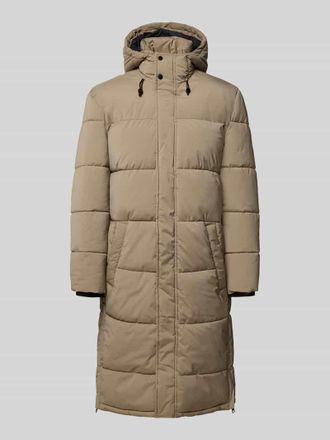 Christian Berg Steppjacke mit Kapuze und seitlichen Rei&szlig;verschl&uuml;ssen
