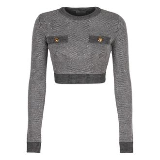 Elisabetta Franchi Rundhals-Strickware - - Knitwear - Damen - Grau - M