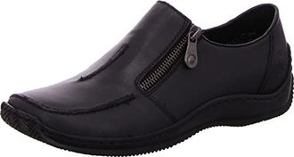 Rieker Mocassins pour Femmes L1780, Pointure:37 EU, La Couleur:Noir