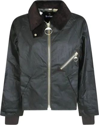 Barbour Arlene Wax Jacket - Femme - Vestes - Gris - Taille: 36 FR
