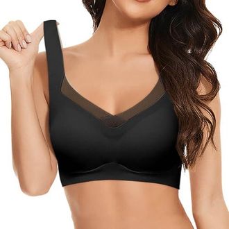 Generic Soutien Gorge Invisible Soutien Gorge sans Armature Brassiere Femme sans Armature De Classique Lift Dos Seamless Bonnet Fixe Anti-Affaissement D&eacute;barde