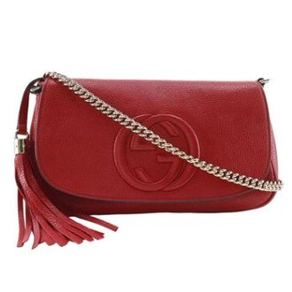 Gucci Sac bandouli&egrave;re vintage en cuir Pre-owned - Femme - Pre-owned - Rouge - Taille: ONE Size