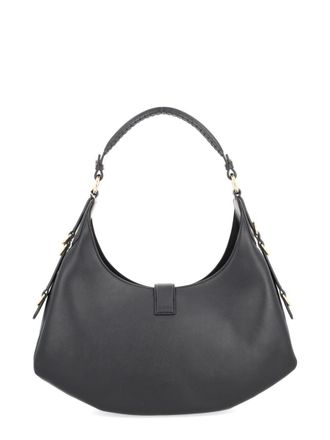 Ganni Womens Handbag Kat Recycled Leather Black Handbags Hand Bags