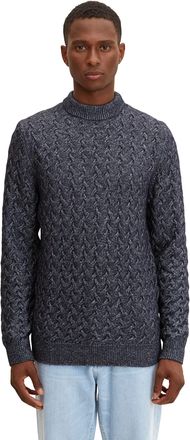 Tom Tailor Herren 1033650 Pullover, 13160 - Knitted Navy Melange, M