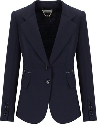 Elisabetta Franchi BLAZER BLEU FONC&Eacute; ELISABETTA FRANCHI