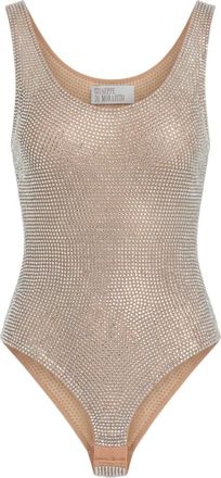 Giuseppe Di Morabito Femme, Tops, Beige, Taille: 36 FR Top Orn&eacute; de Cristaux