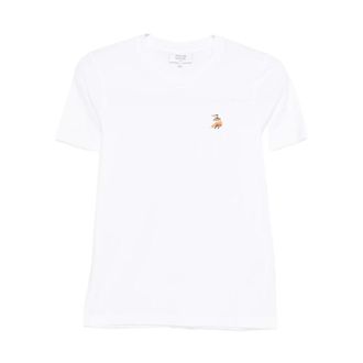 Maison Kitsun&eacute; Femme, Tops, Blanc, Taille: 40 FR Dreaming Fox Regular Tee-Shirt