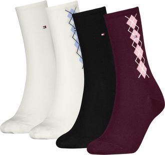 Tommy Hilfiger TH WOMEN SOCK 4P ARGYLE ECOM