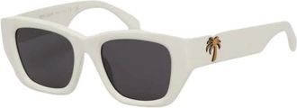Palm Angels unisex, Accessoires, Blanc, Taille: 51 MM Lunettes de soleil