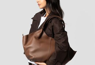 Alexander Smith Rachel Large shoulder bag in brown tumbled leather