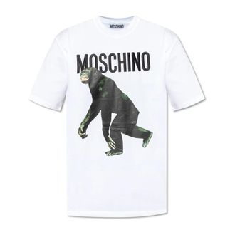 Moschino T-Shirt mit Logo - - Tops - Herren - Wei&szlig; - L