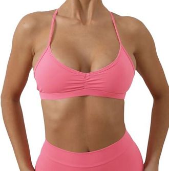 Generic Soutien-gorge 2026 pour femme avec bretelles amovibles - Haut de yoga serr&eacute; &agrave; s&eacute;chage rapide - Pour sports de plein air, course &agrave; pied, beaut&eacute; du dos 