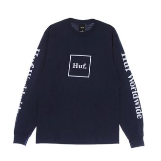 HUF Huf, Homme, Sweatshirts et sweats &agrave; capuche, Bleu, Taille: XL Domestic Tee Manches Longues - Navy