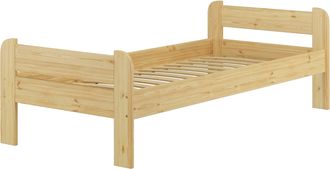Erst-Holz Einzelbett Bettrahmen 90x200 Bett Kiefer Natur Massivholzbett Futonbett Rollrost 60.39-09