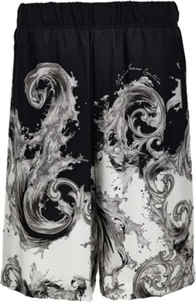 Versace Jeans Couture Homme, Shorts, Bleu, Taille: L Printed Twill Viscose Shorts