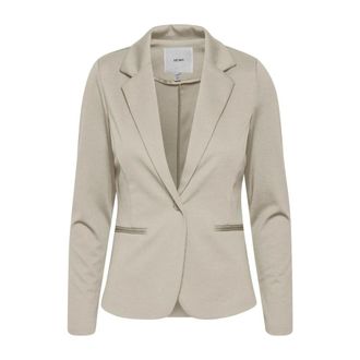 Ichi Ichi - Blazer Beige &agrave; Col Revers - Femme - Vestes - Beige - Taille: 44 FR