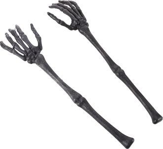 Pretyzoom 1paar Halloween Skeletthände Garten Dekoration Skelettarm-Stake Für Gruseldesign Im Freien Für Halloween-Partys Und Friedhofsdeko