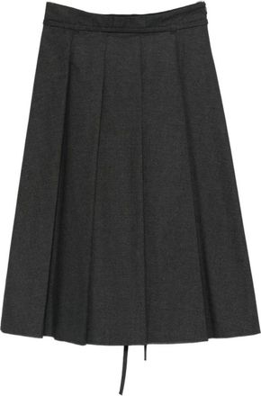 Birgitte Herskind Femme, Jupes, Gris, Taille: 38 FR Jupe Midi Pliss&eacute;e
