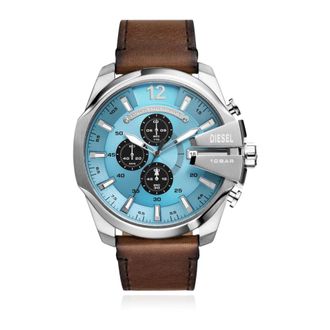 Diesel Homme, Accessoires, Gris, Taille: ONE Size Montre Chronographe Mega Chief