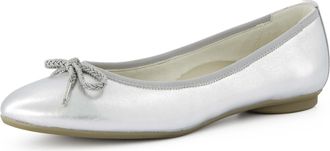 Paul Green Damen, Frauen Klassische Ballerinas,Ballerina-Schuhe,Ballett-Schuhe,Ballet-Flats,flach,Ausgehschuhe,Abendschuhe,Silber (JA),38.5 EU / 5.5 UK