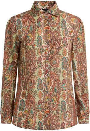 Etro Femme, Blouses et Chemises, Multicolore, Taille: 36 FR Cotton Silk Shirt