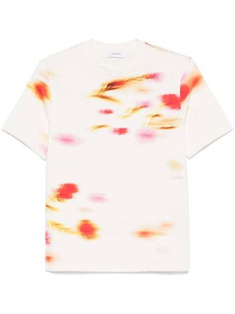 Ferragamo t-shirt à fleurs - Tons neutres