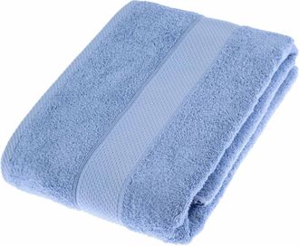 Homescapes Flauschiges Premium Frottee Badetuch ca. 100 x 150 cm aus 100% Reiner Baumwolle, hellblau