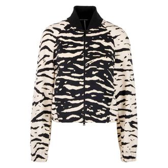 Marc Cain Blousonjacke mit Animal-Print - - Jackets - Damen - Schwarzk - XL