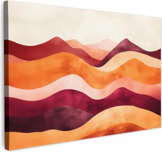 MuchoWow © Wandbilder Groß 120x80 cm XXL Schlafzimmer Home Deko Wohnung Bild Wohnzimmer Fotoleinwand Wand Bilder Leinwand Wall Decor Abstrakt - Landschaft - We