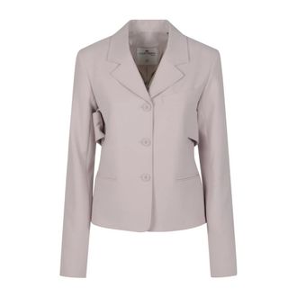 Courr&egrave;ges G&uuml;rtel taillierte Jacke - - Jackets - Damen - Rosa - S