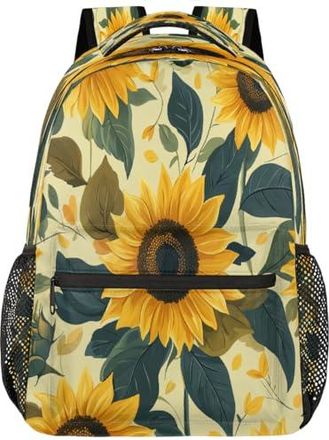 Generic Fleur De Tournesols Jaune Sac &Agrave; Dos L&eacute;ger Sacs A Dos Antivol Cartable Scolaire Pour Travail Femme Homme 29X40Cm