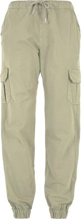 Urban Classics Damen High Waist Cargo Jogging Pants - Jogginghose im Regular Fit mit hohem Bund, Cargotaschen mit Knopfverschluss, Baumwolle mit Stretch f&uuml;r Streetwe