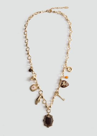 Mango Collier perles combin&eacute;es or - Femme - Taille unique - MANGO