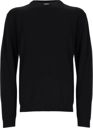 Woolrich Lammwolle Rundhals Gg12 - - Knitwear - Herren - Schwarzk - 3XL