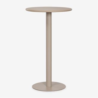 Sklum Table haute de jardin ronde &Oslash;60 cm en fer Mizzi SKLUM Moka Brown