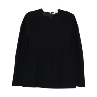 Max Mara Boot-Ausschnitt mit Rei&szlig;verschluss - - Blouses & Shirts - Damen - Blau - XS