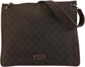 Gucci Pre-owned Sac bandouli&egrave;re Pochette en toile GG - Femme - Pre-owned - Brun - Taille: ONE Size