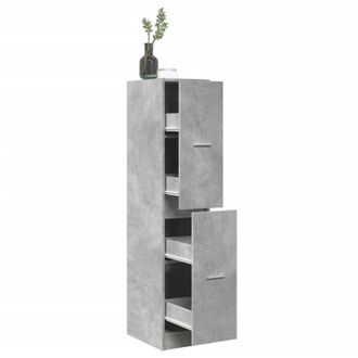 vidaXL Apothekerschrank Betongrau 30x41x144,5 cm Holzwerkstoff Vidaxl