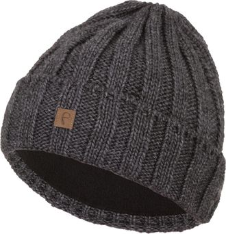 Faera M&uuml;tze Damen Beanie Winterm&uuml;tze gef&uuml;ttert Grobstrick Fleecefutter M&auml;dchen Strickm&uuml;tze 75, Farbe:Grau