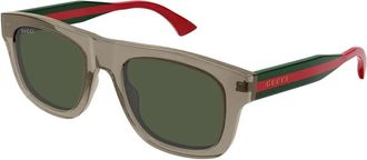 Gucci Eckige Sonnenbrille - - Accessories - unisex - Braun - 52 MM